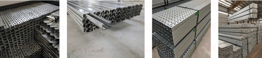 Uni Strut Channel Roll Forming Machine for Solar panels Structure ...